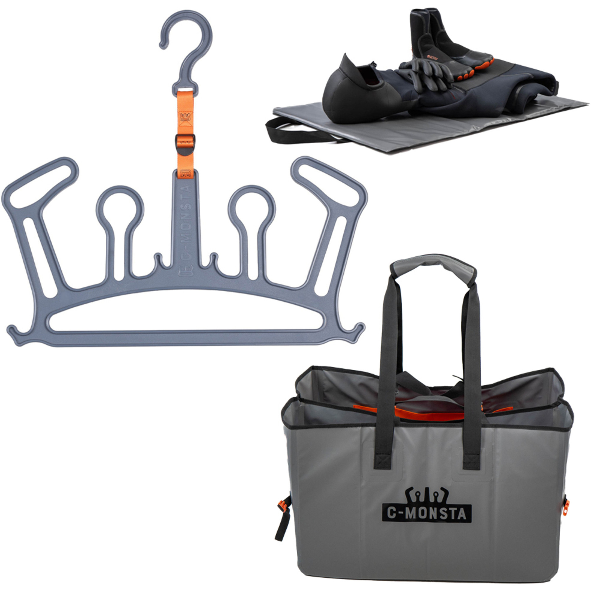 2025 C-Monsta Ultimate Hanger Bag & Mat Bundle V2 - Grey - Boardsports - Surfing | Wetsuit Outlet